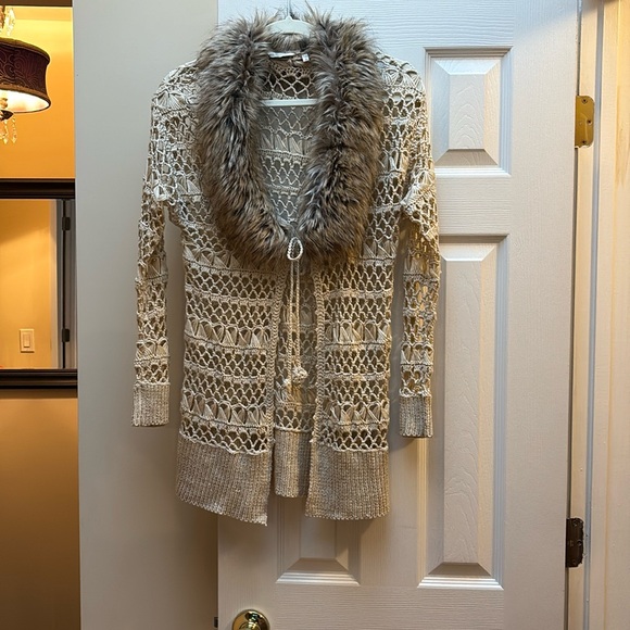 True Grit | Sweaters | True Grit Open Cardigan Knit Sweater With Faux ...